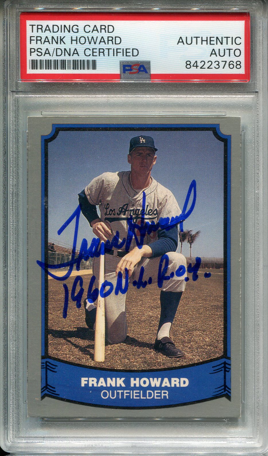 Frank Howard "1960 NL ROY" Autographed 1988 Pacific Card (PSA ...