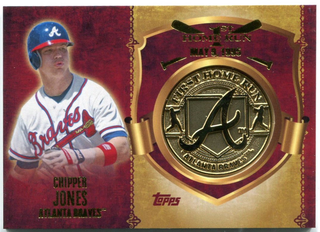 Chipper Jones 1st Home Run Medallion Card | Hollywood Collectibles