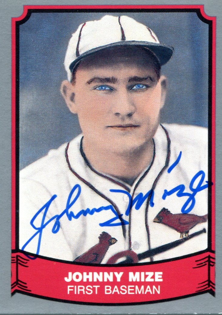 Johnny Mize Autographed 1988 Pacific Card | Hollywood Collectibles