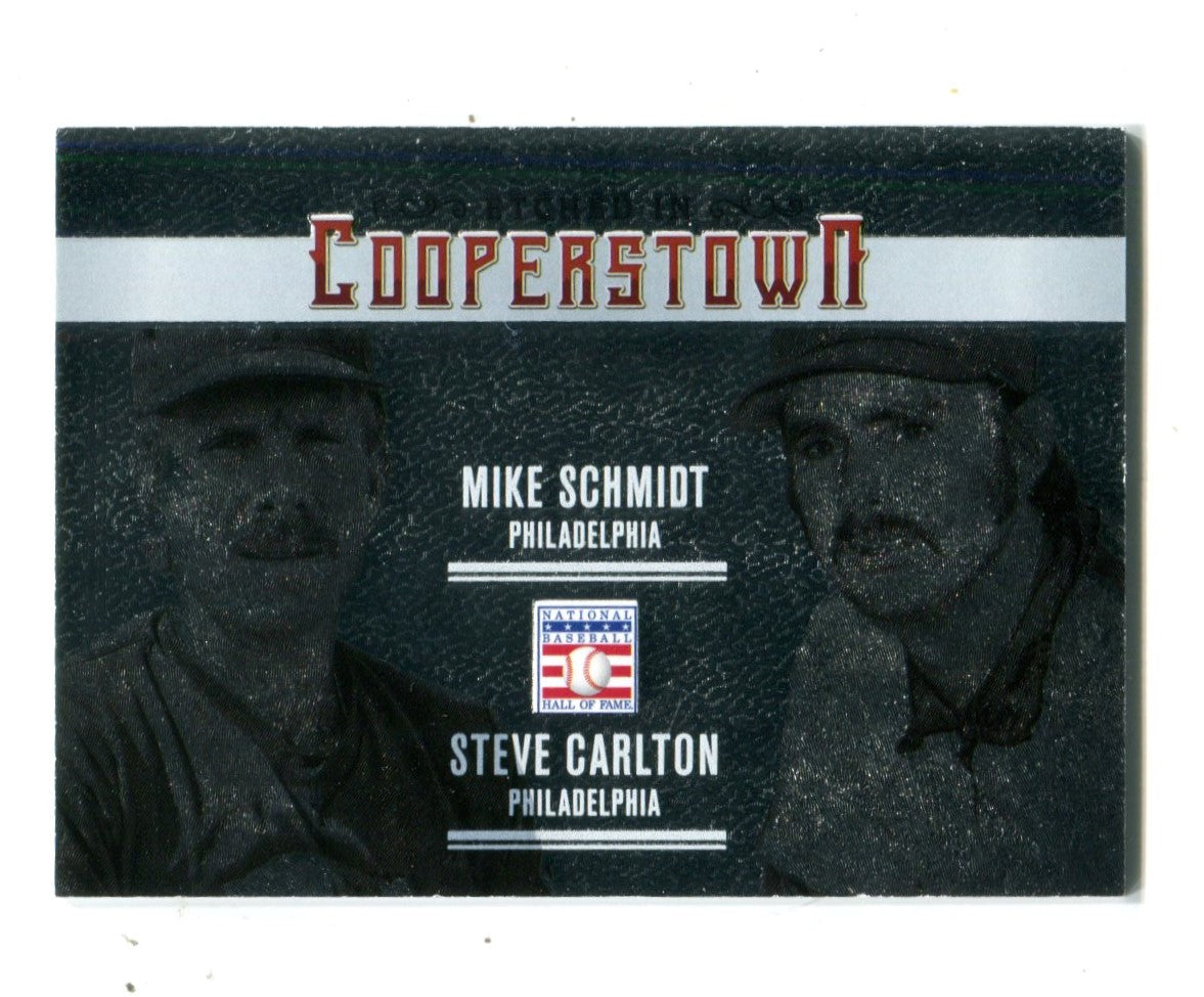 Mike Schmidt/Steve Carlton 2015 Etched in Cooperstown #29 Card ...