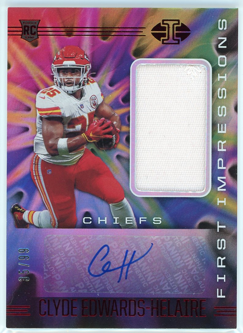 Clyde Edwards-Helaire Autographed 2020 Panini Illusions #111 Rookie Je ...
