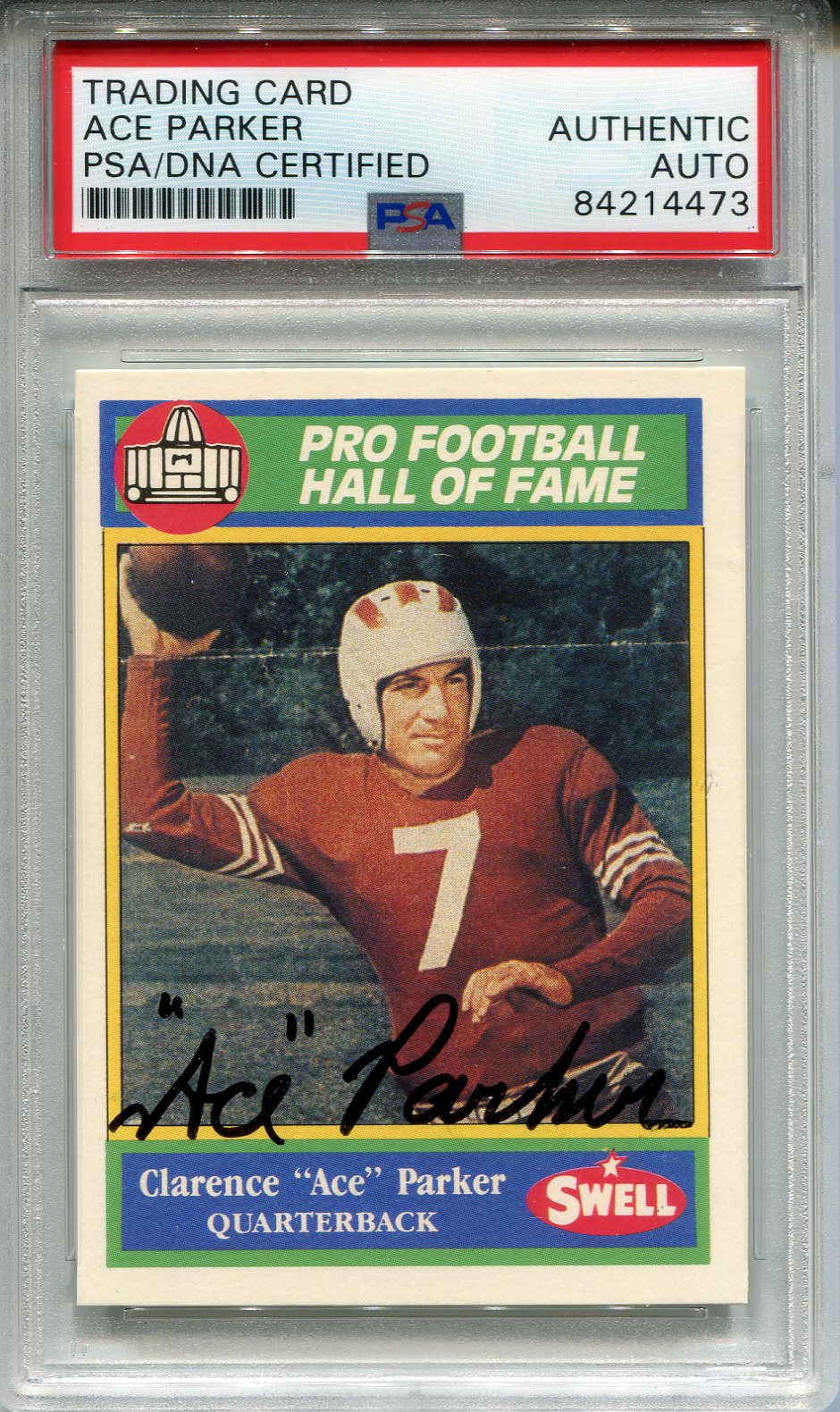 Ace Parker Autographed 1990 Swell Card #92 (PSA) | Hollywood Collectibles