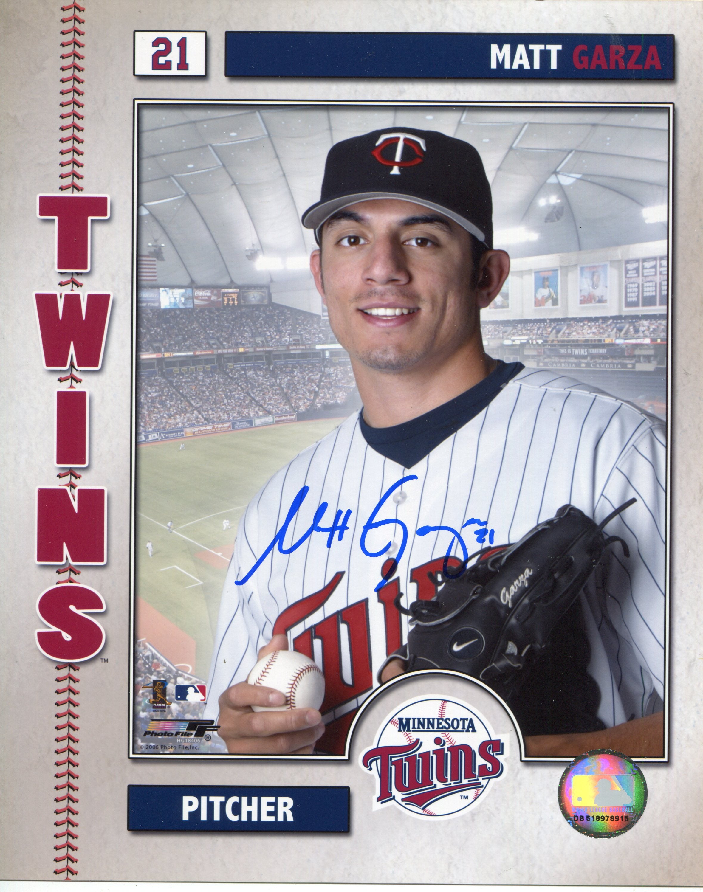 Matt Garza Autographed 8x10 Photo | Hollywood Collectibles