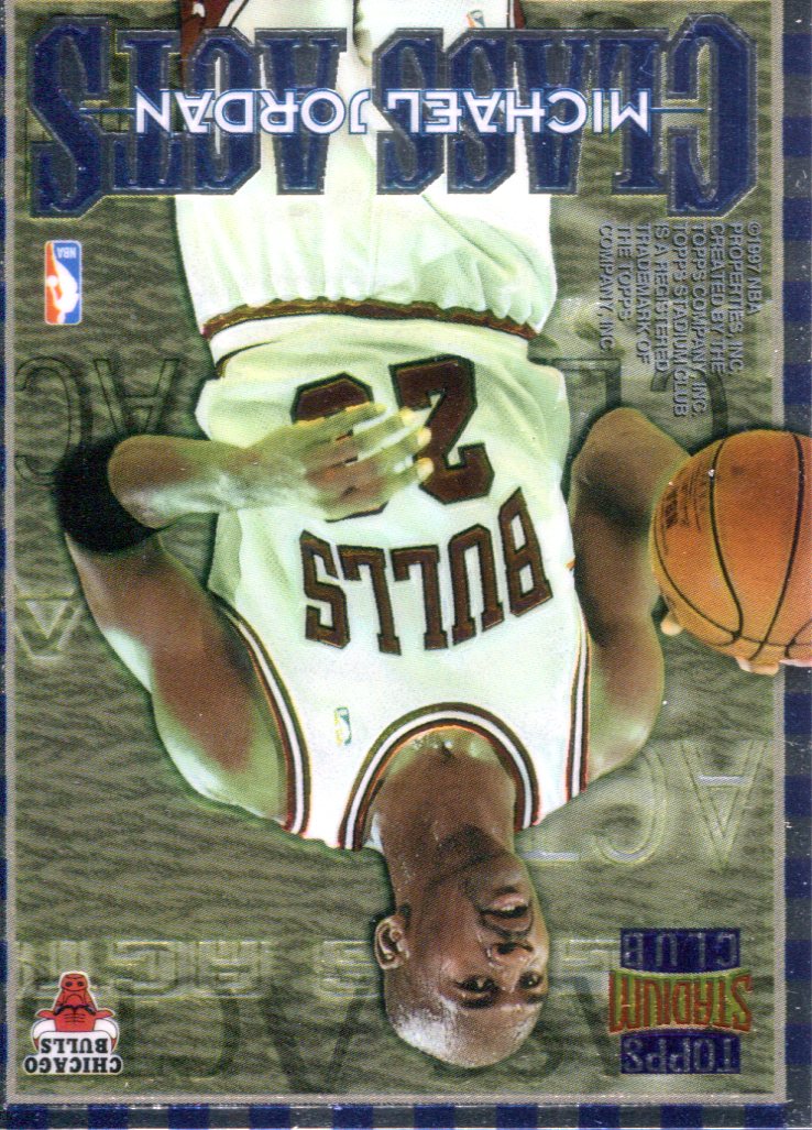 Michael Jordan and Jerry Stackhouse 1997 Topps Stadium Club Class Acts ...