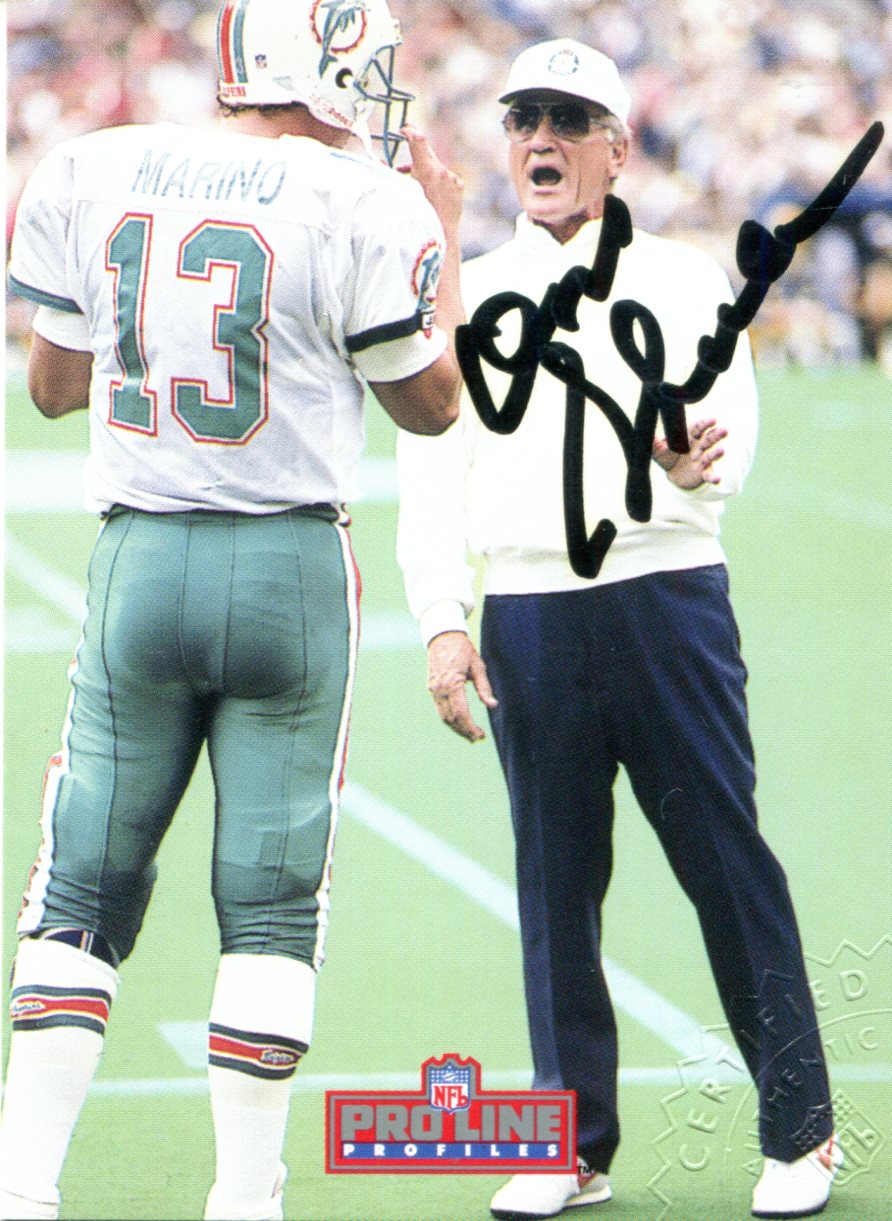Don Shula Autographed Pro Line Card | Hollywood Collectibles