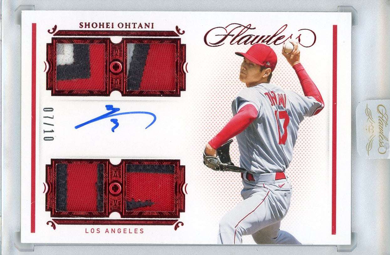 Shohei Ohtani Autographed 2021 Panini Flawless Jersey Card #QPS-SO ...