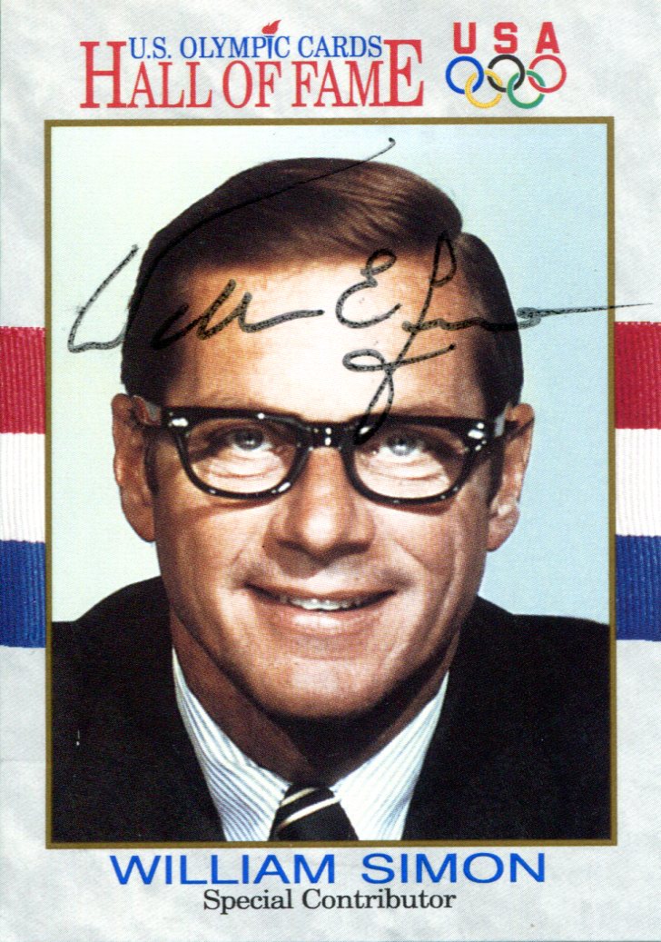 William Simon Autographed 91' Impel Olympic HOF Card | Hollywood ...