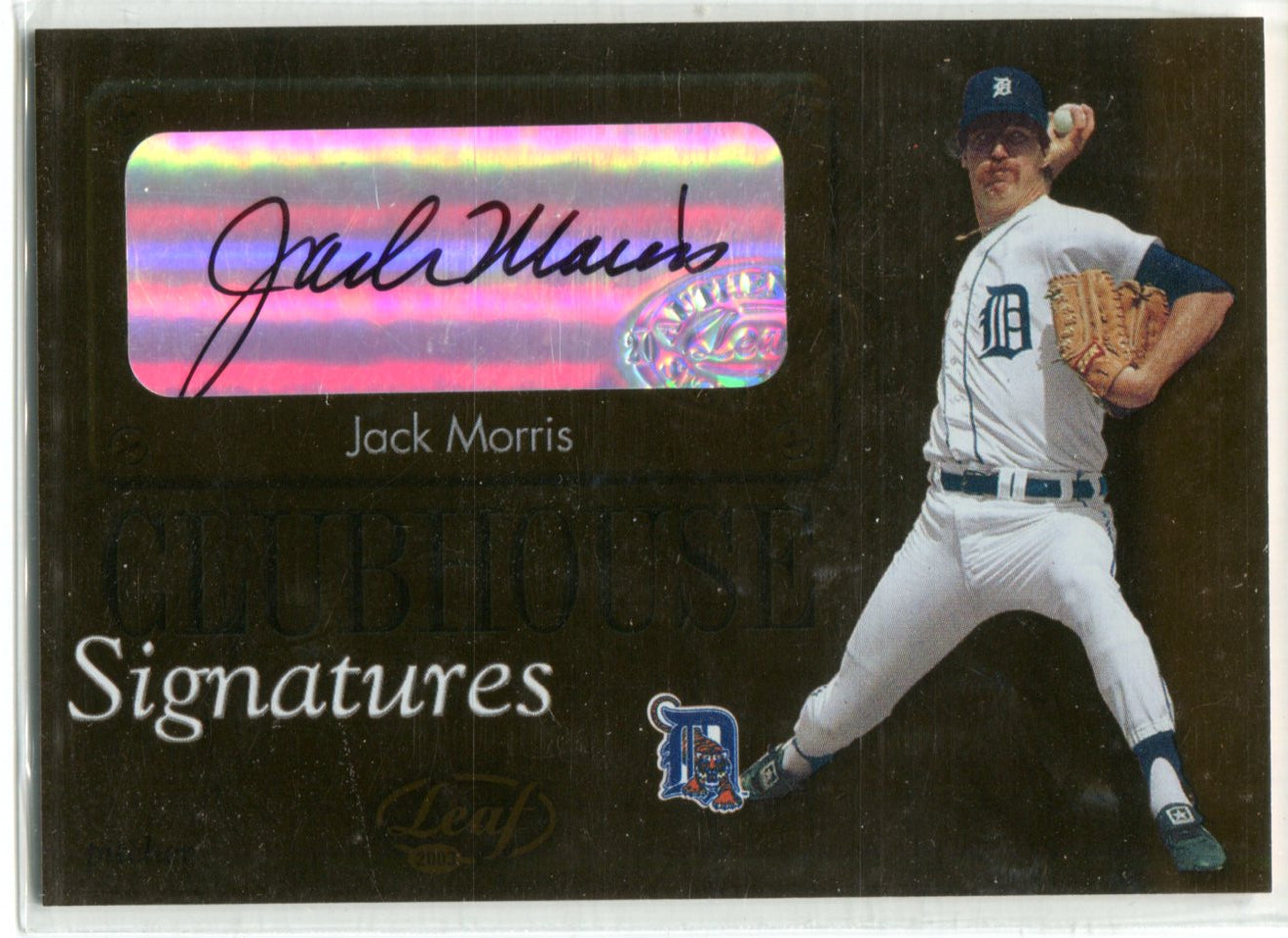 Jack Morris Autographed Clubhouse Signatures Card | Hollywood Collectibles