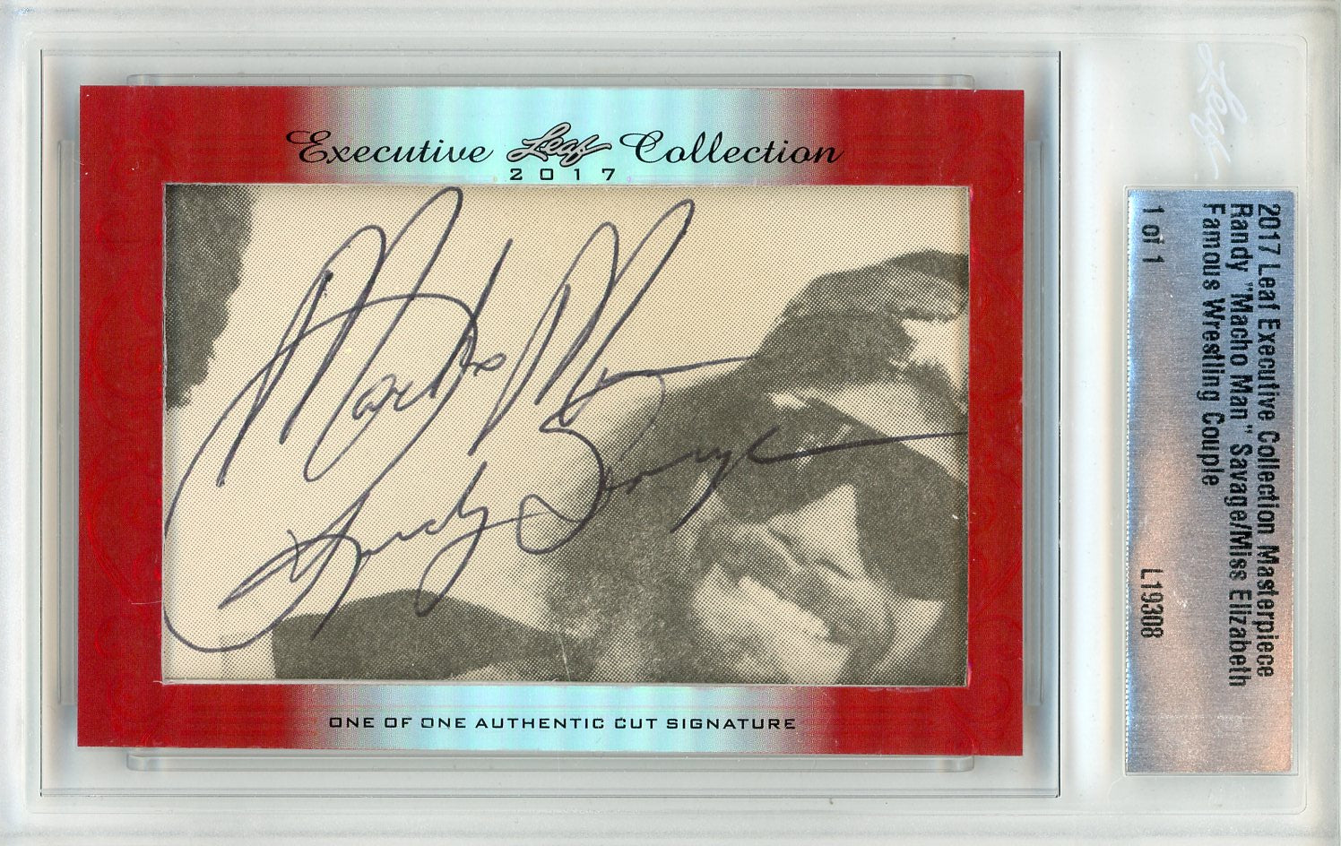 Randy Macho Man Savage & Miss Elizabeth Autographed 2017 Leaf Executiv ...