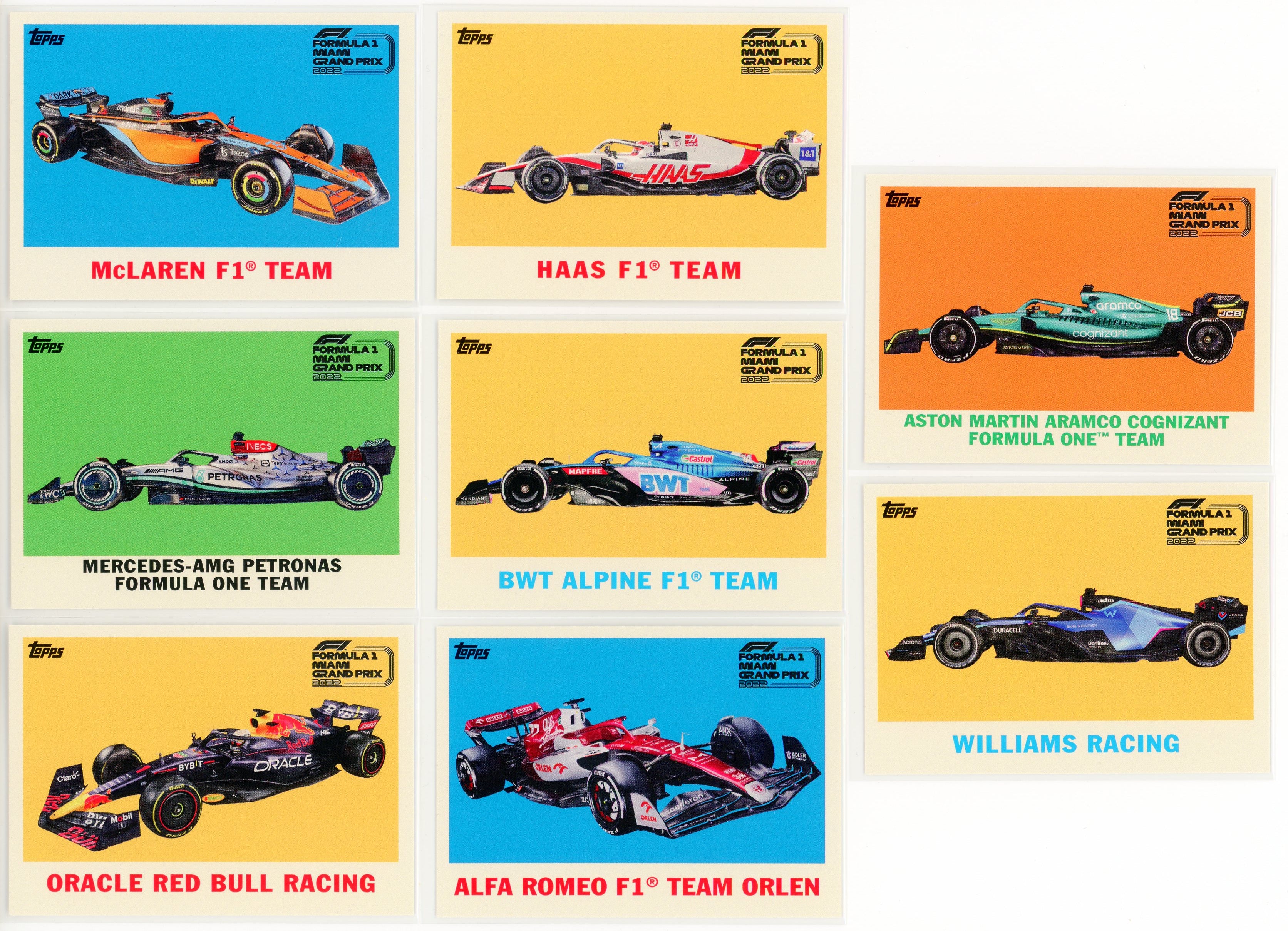 Formula 1 2022 Topps Miami Grand Prix Set of 8 Cards | Hollywood ...