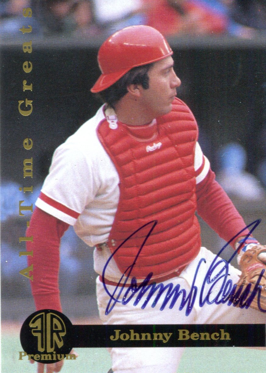 Johnny Bench Autographed 1993 Spectrum Holdings Card | Hollywood ...