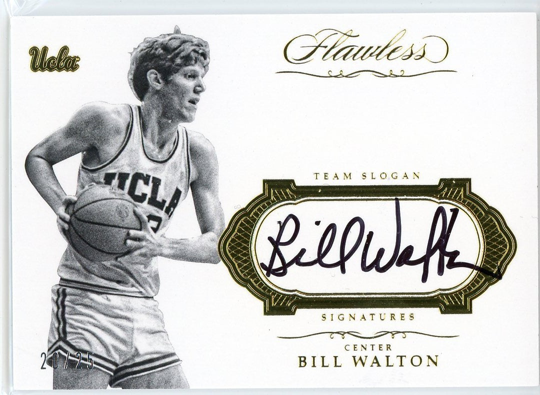 Bill Walton Autographed 2021 Panini Flawless Team Slogan Card ...
