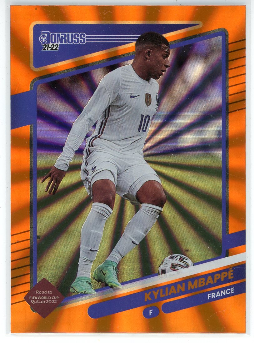Kylian Mbappe 2021-22 Panini Donruss Soccer Orange Card #60 | Hollywood ...