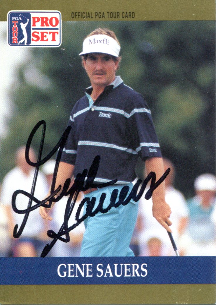 Gene Sauers Autographed 1990 Pro Set Card | Hollywood Collectibles