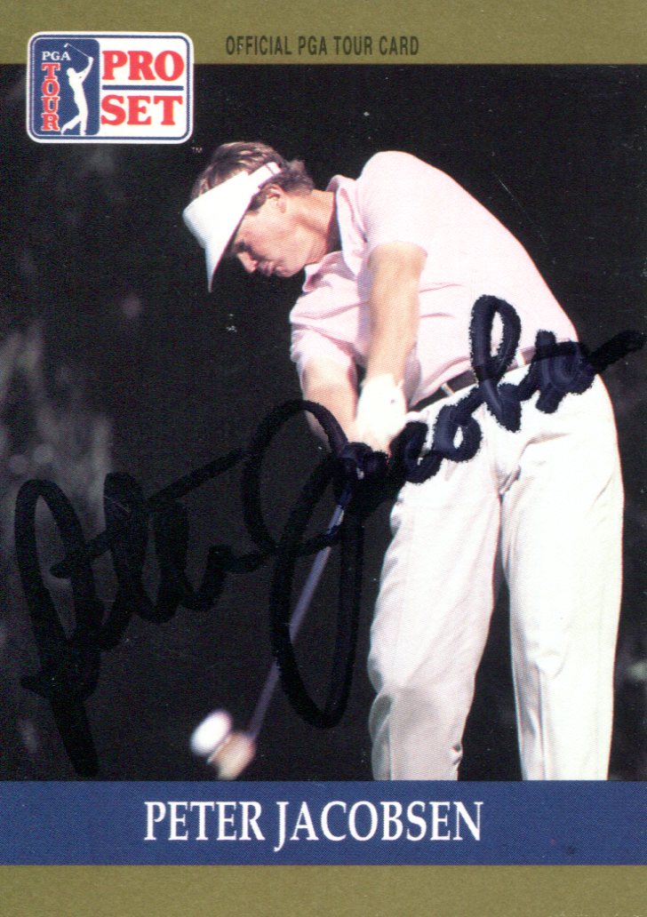 Peter Jacobsen Autographed 1990 Pro Set Card | Hollywood Collectibles
