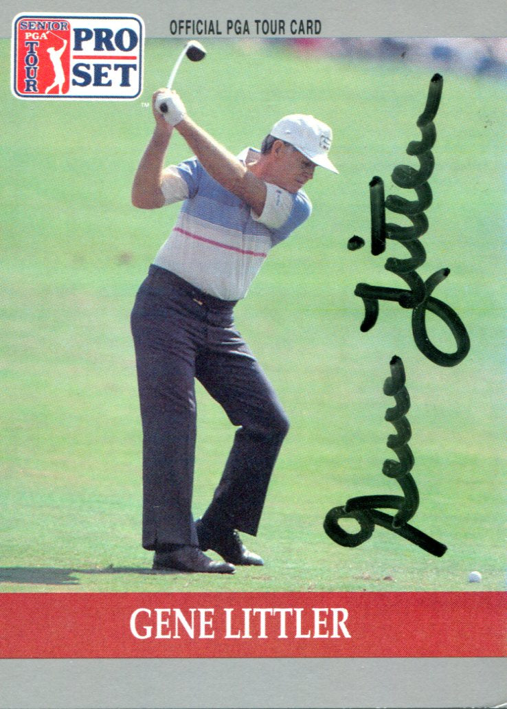 Gene Littler Autographed 1990 Pro Set Card | Hollywood Collectibles
