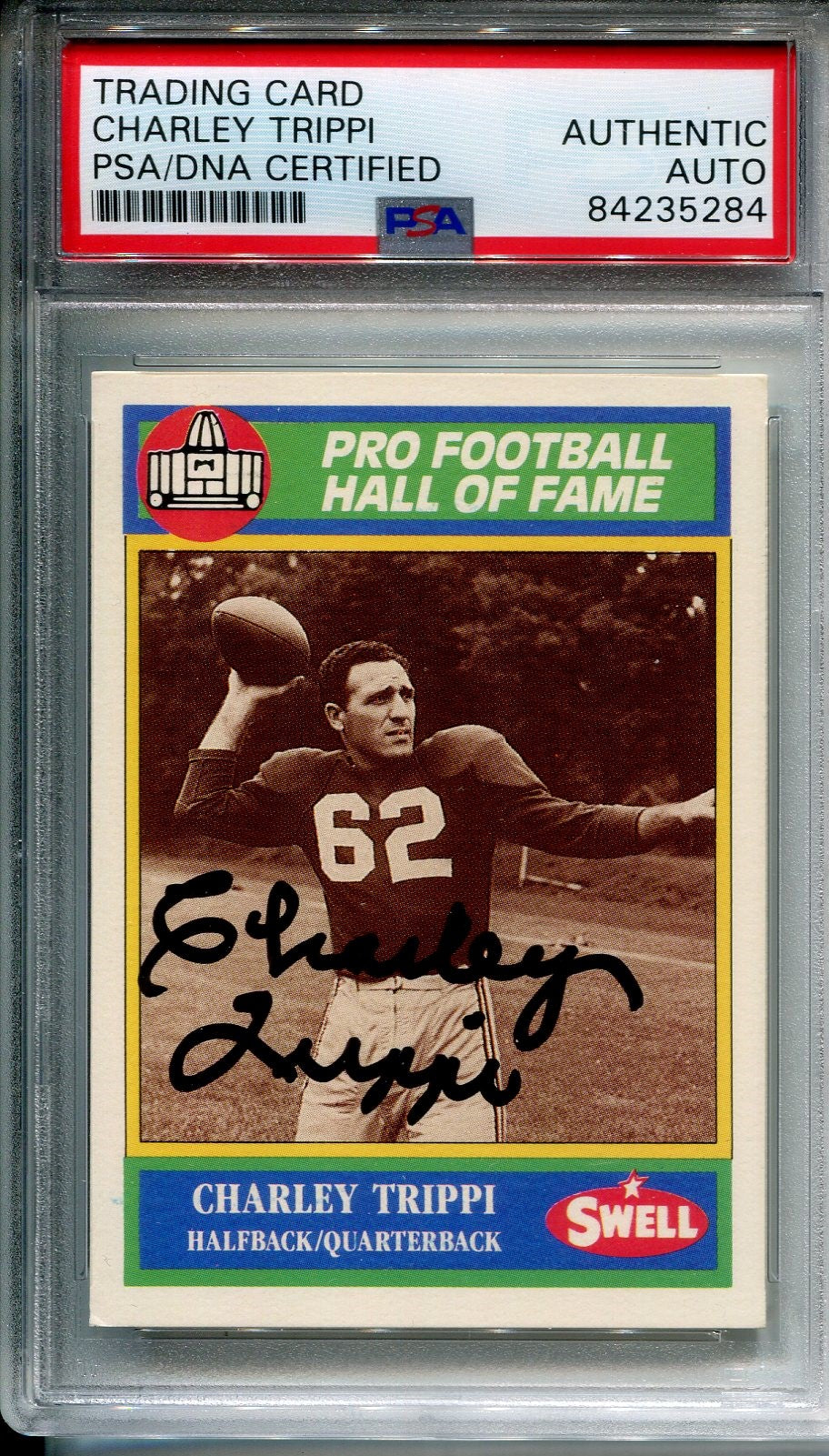 Charley Trippi 1990 Autographed Swell Football Card (PSA) | Hollywood ...