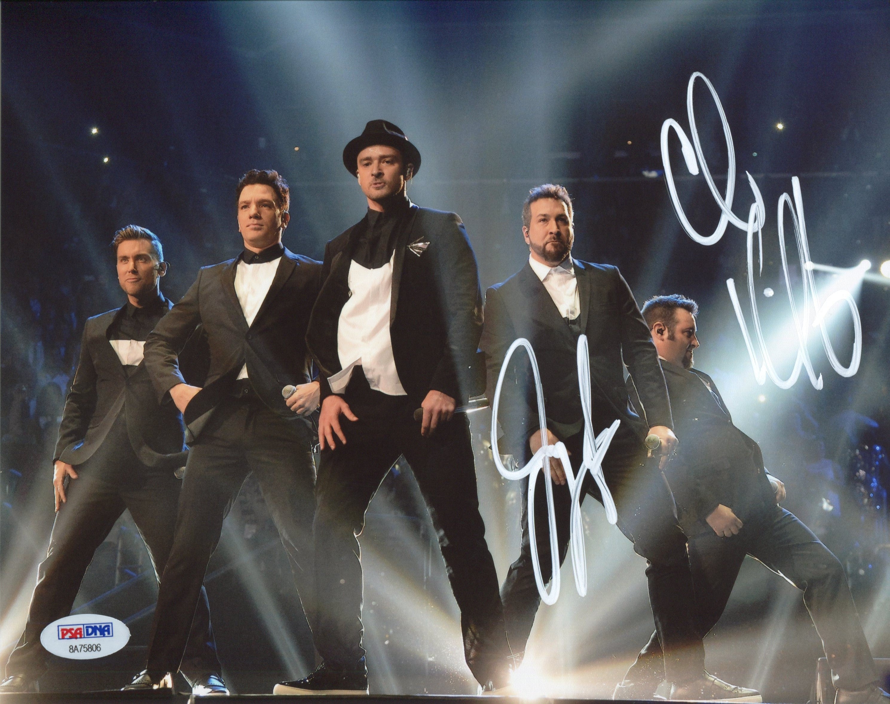 Joey Fatone & Chris Kirkpatrick Autographed NSYNC 8x10 Photo (PSA ...