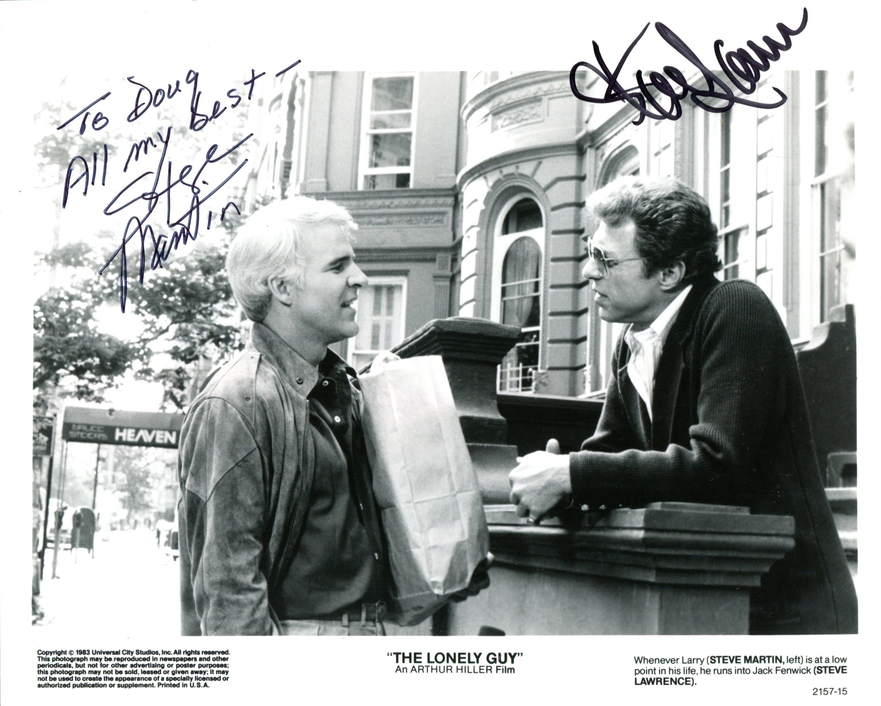 Steve Martin & Steve Lawrence Autographed 8x10 Photo | Hollywood ...