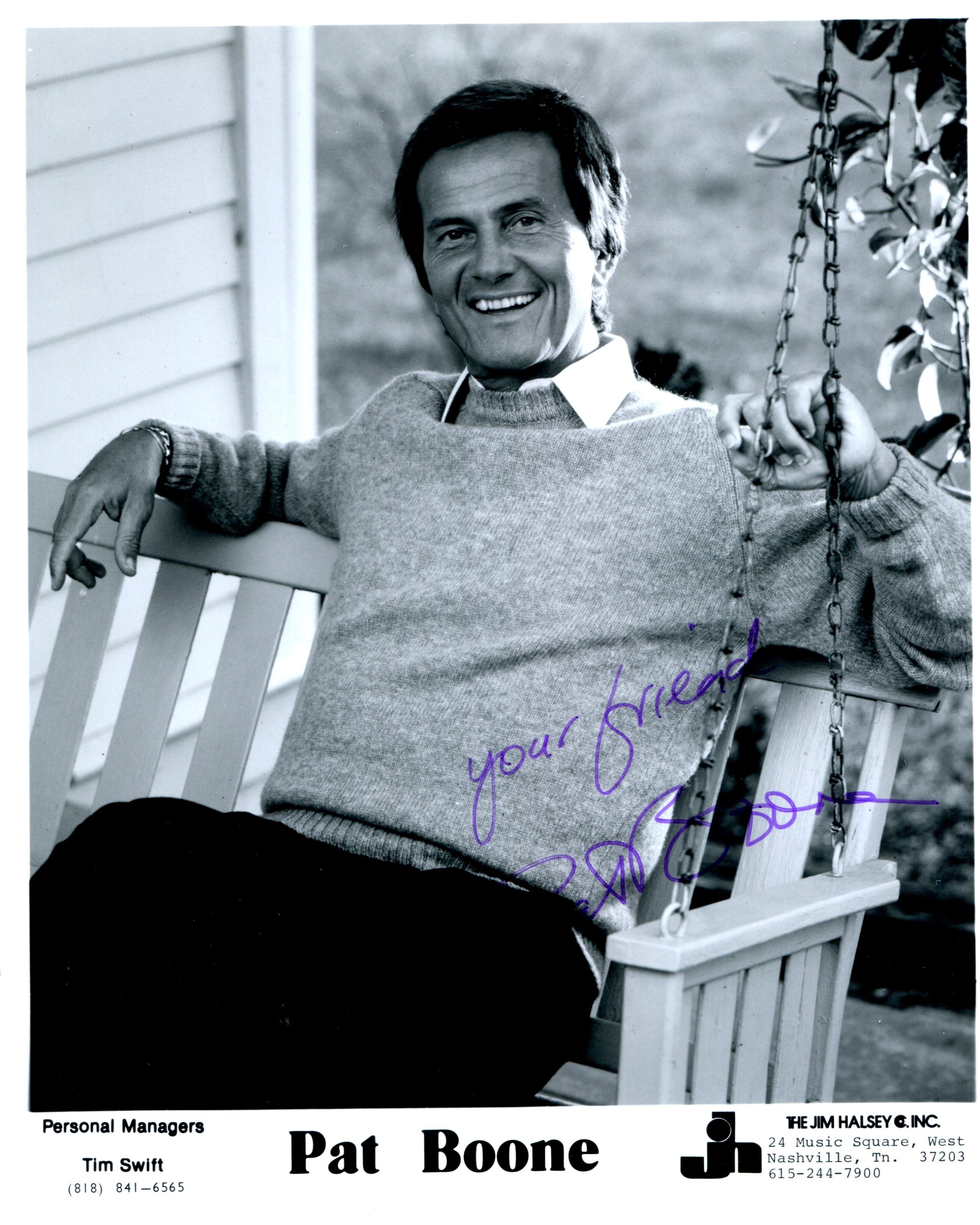 Pat Boone Autographed 8x10 Photo | Hollywood Collectibles