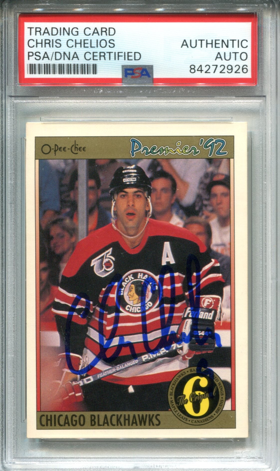 Chris Chelios Autographed 1992 O-Pee-Chee Card (PSA) | Hollywood ...
