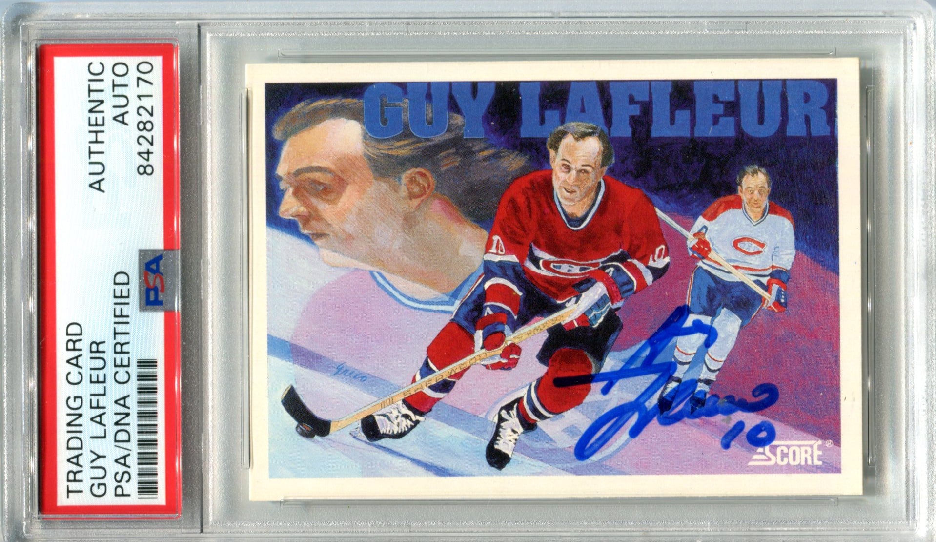 Guy Lafleur Autographed 1991 Score Card (PSA) | Hollywood Collectibles