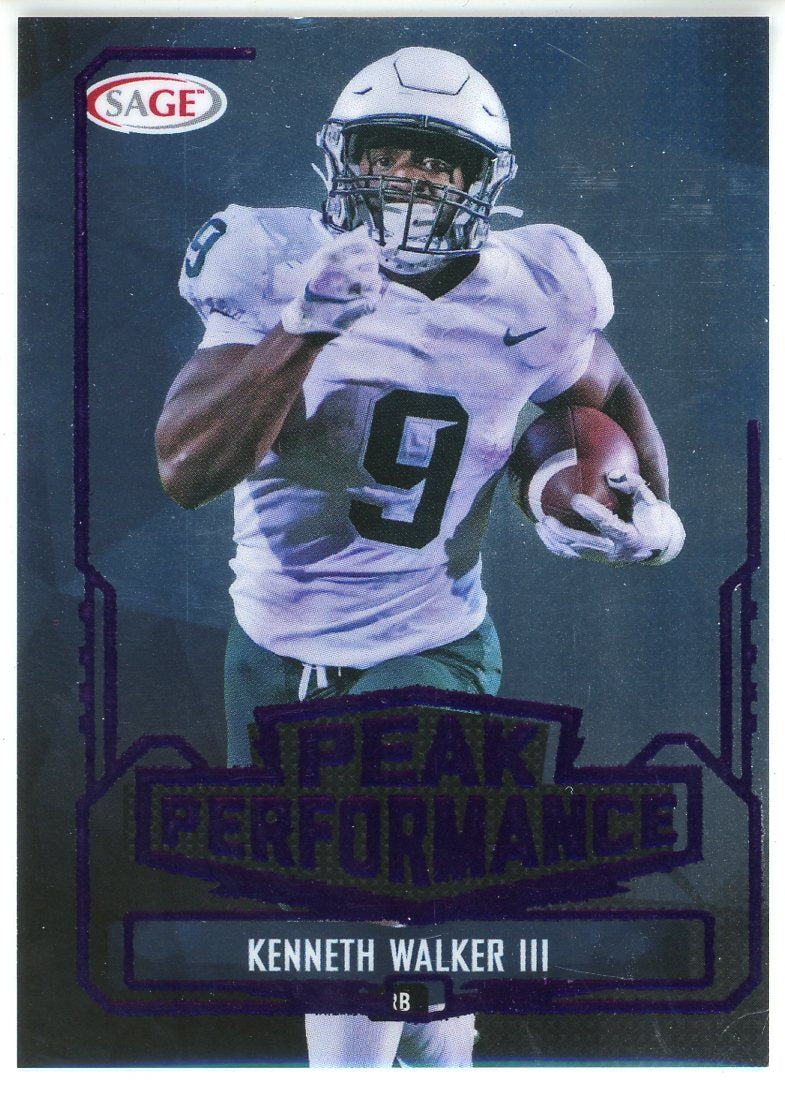 Kenneth Walker III 2022 Sage Peak Performance Rookie Card #PK-KW ...