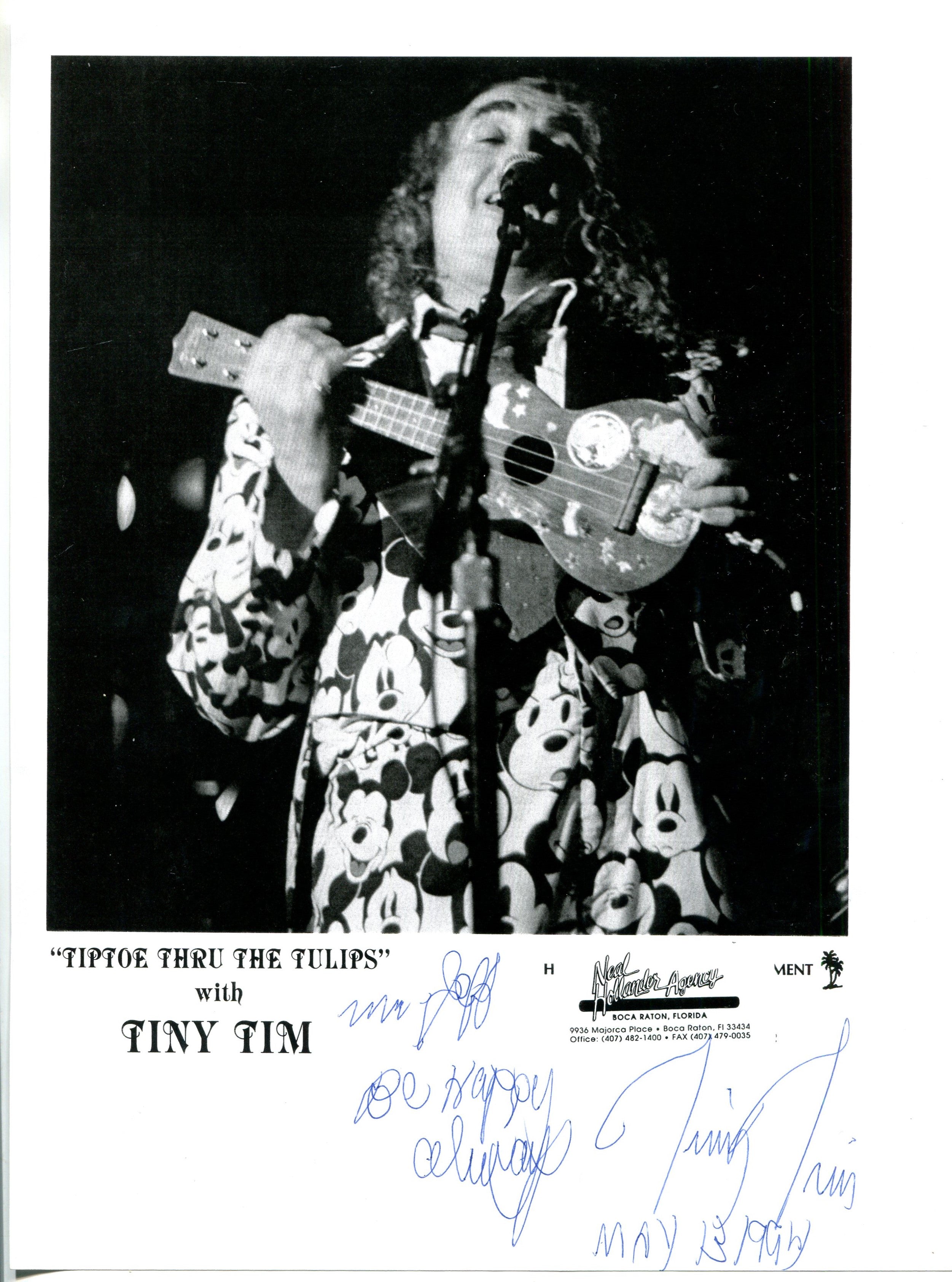 Herbert Buckingham Khaury aka Tiny Tim Autographed Photo | Hollywood ...
