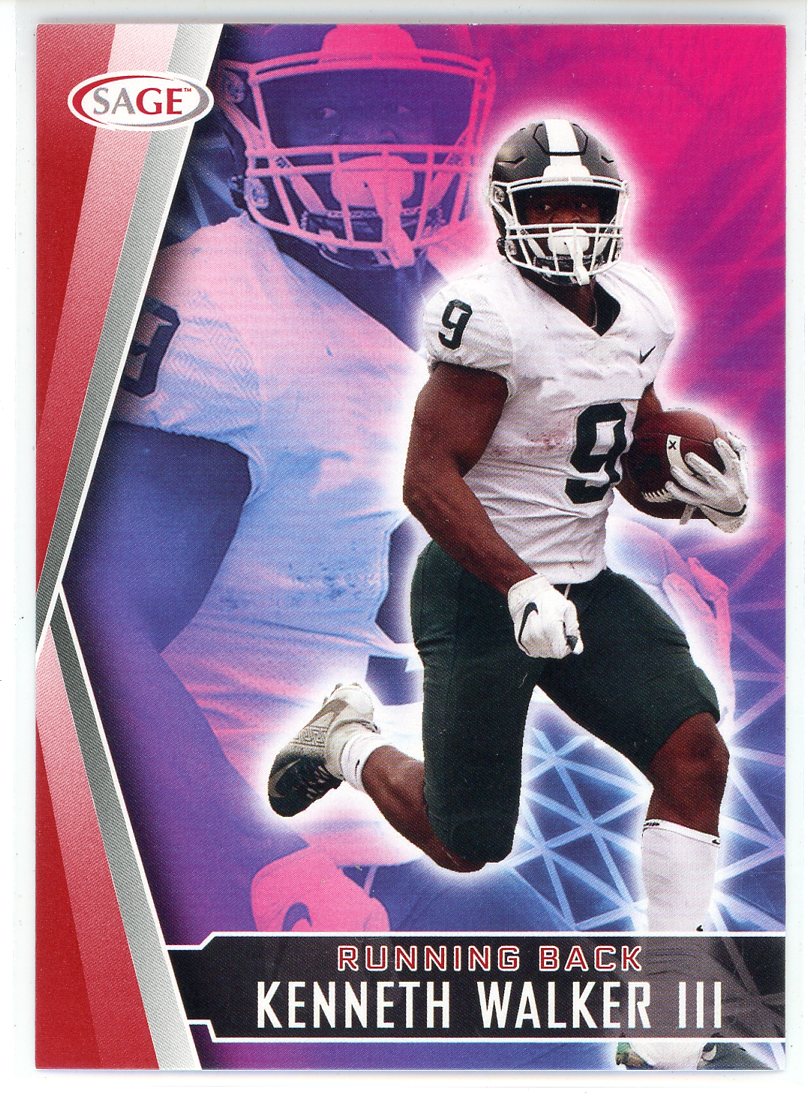 Kenneth Walker III 2022 Sage Rookie Card #32 | Hollywood Collectibles