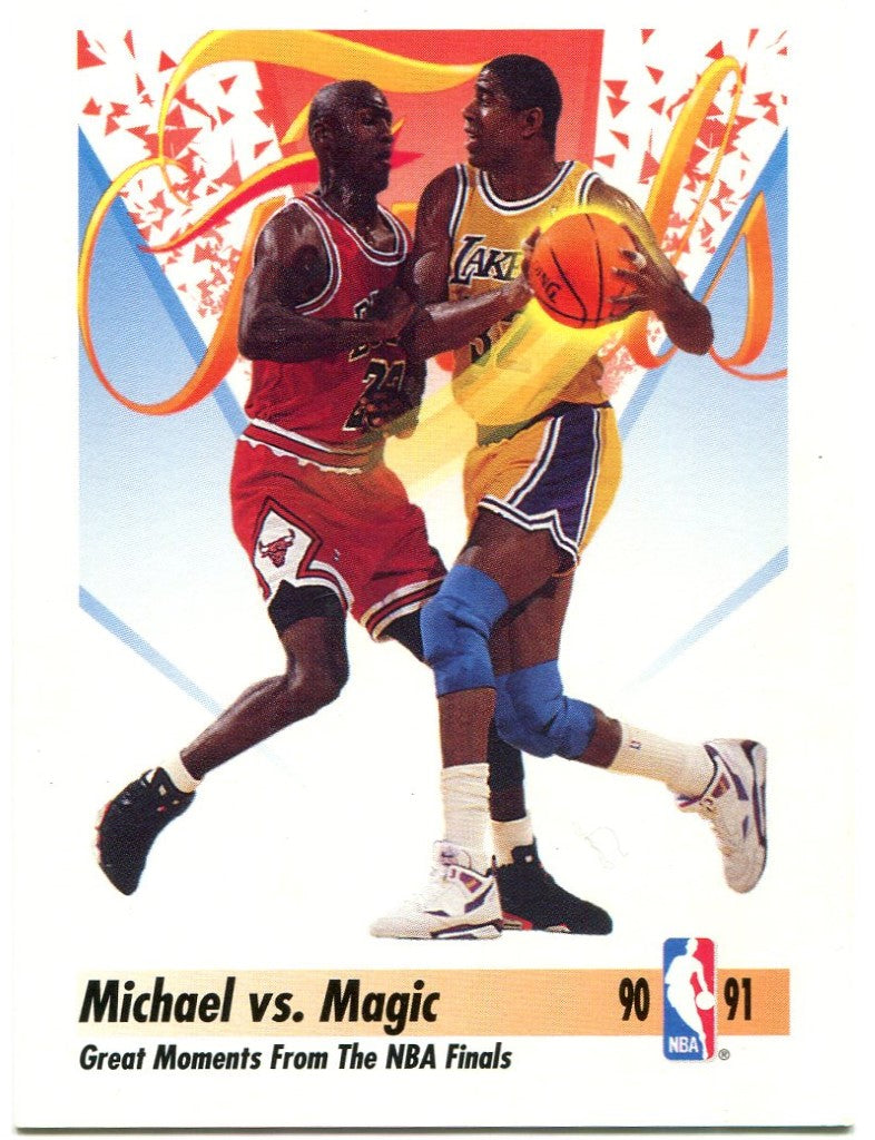 Michael Jordan vs Magic Johnson Skybox Great Moments from the Finals 1 ...