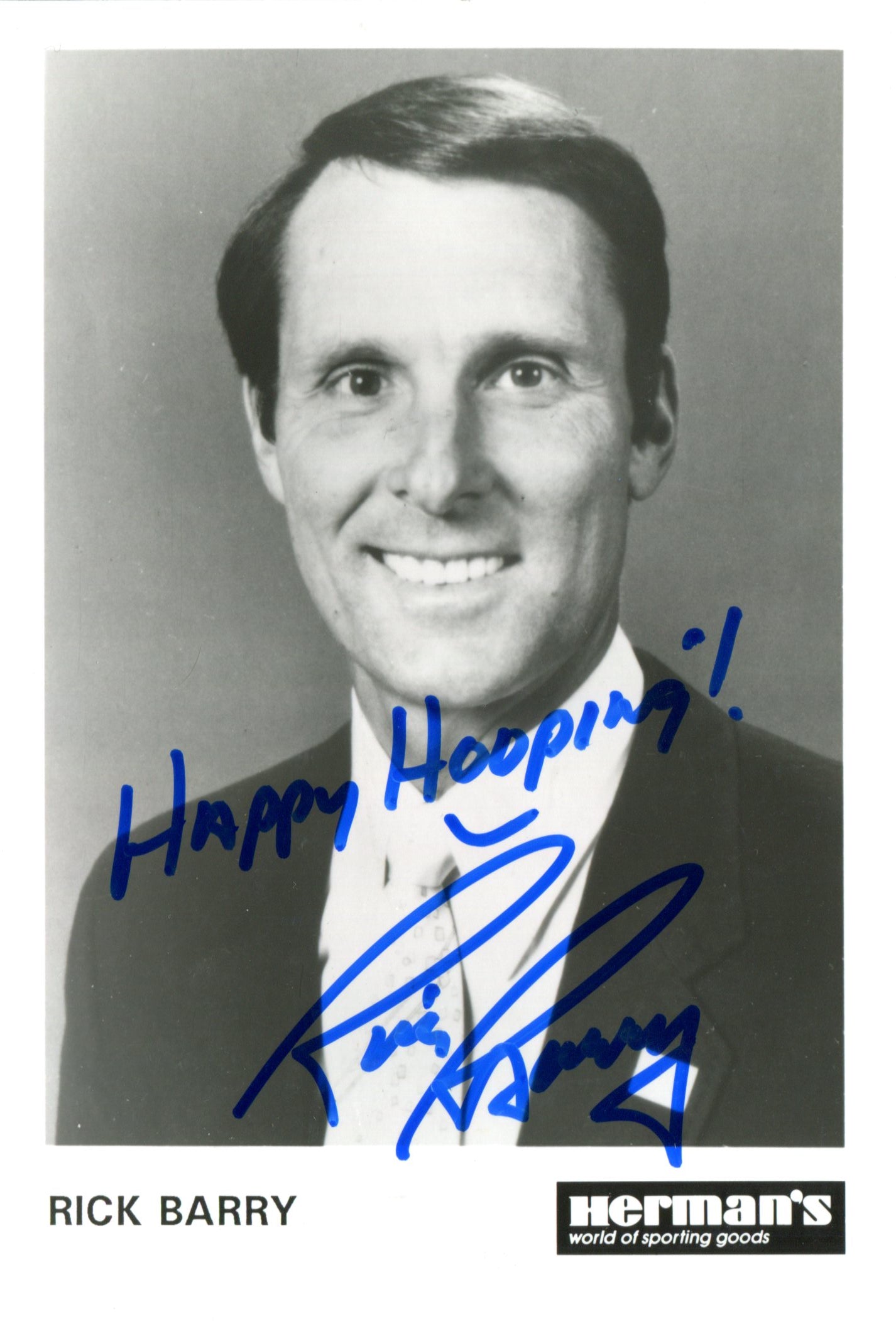 Rick Barry "Happy Hooping!" Autographed 5x7 Photo | Hollywood Collectibles