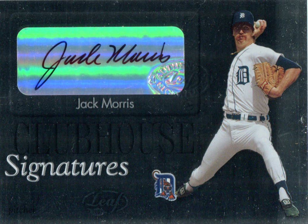 Jack Morris Autographed 2003 Leaf Clubhouse Signatures Card | Hollywood ...