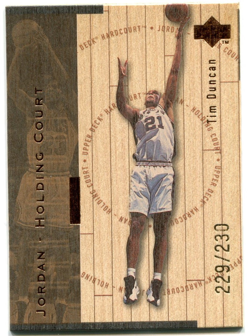 Jordan Holding Court Michael Jordan Tim Duncan Upper Deck 1998 229/230 ...