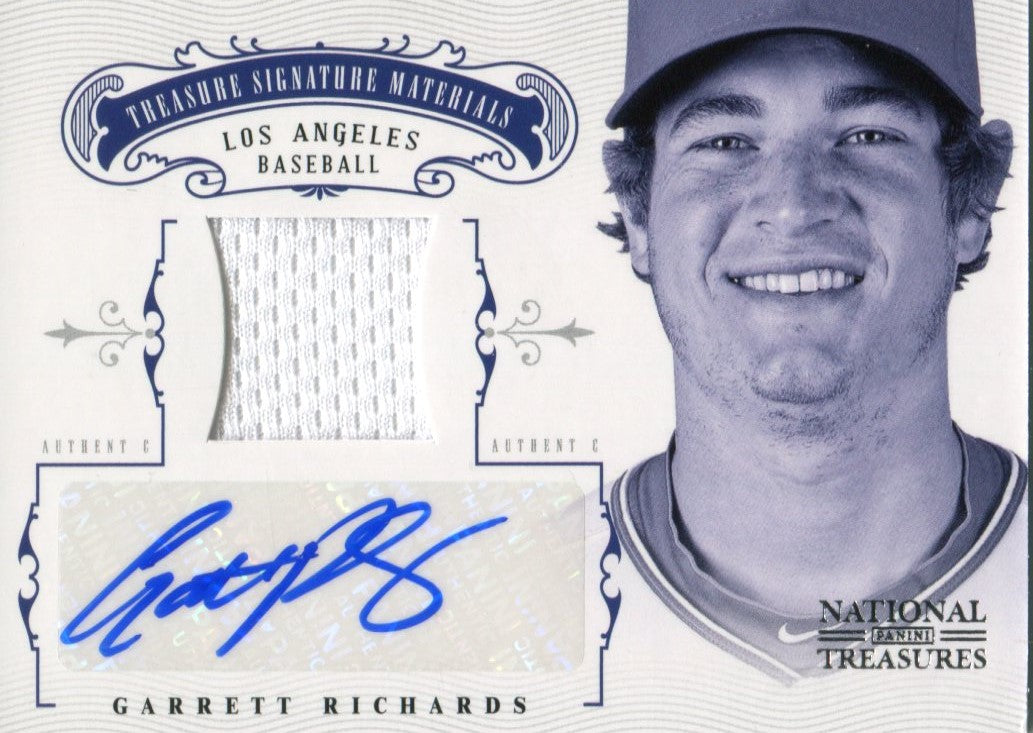 Garrett Richards Autographed 2012 National Treasures Relic Card ...