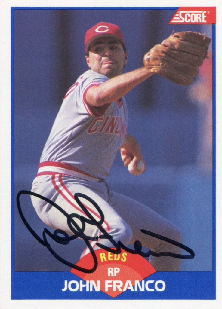 John Franco Autographed 1989 Score Card | Hollywood Collectibles