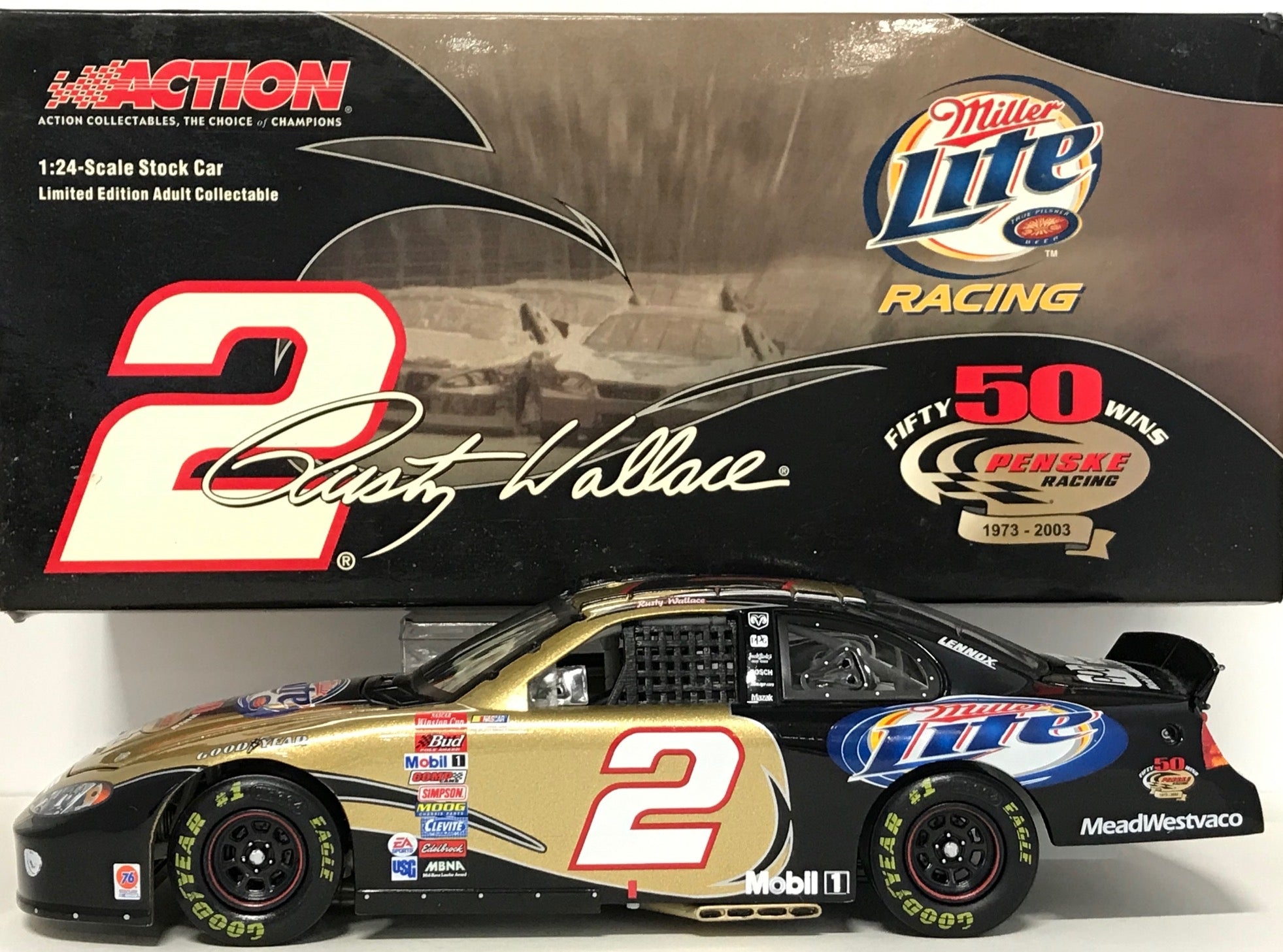 Rusty Wallace Unsigned #2 2003 1:24 Scale Die Cast Car | Hollywood ...