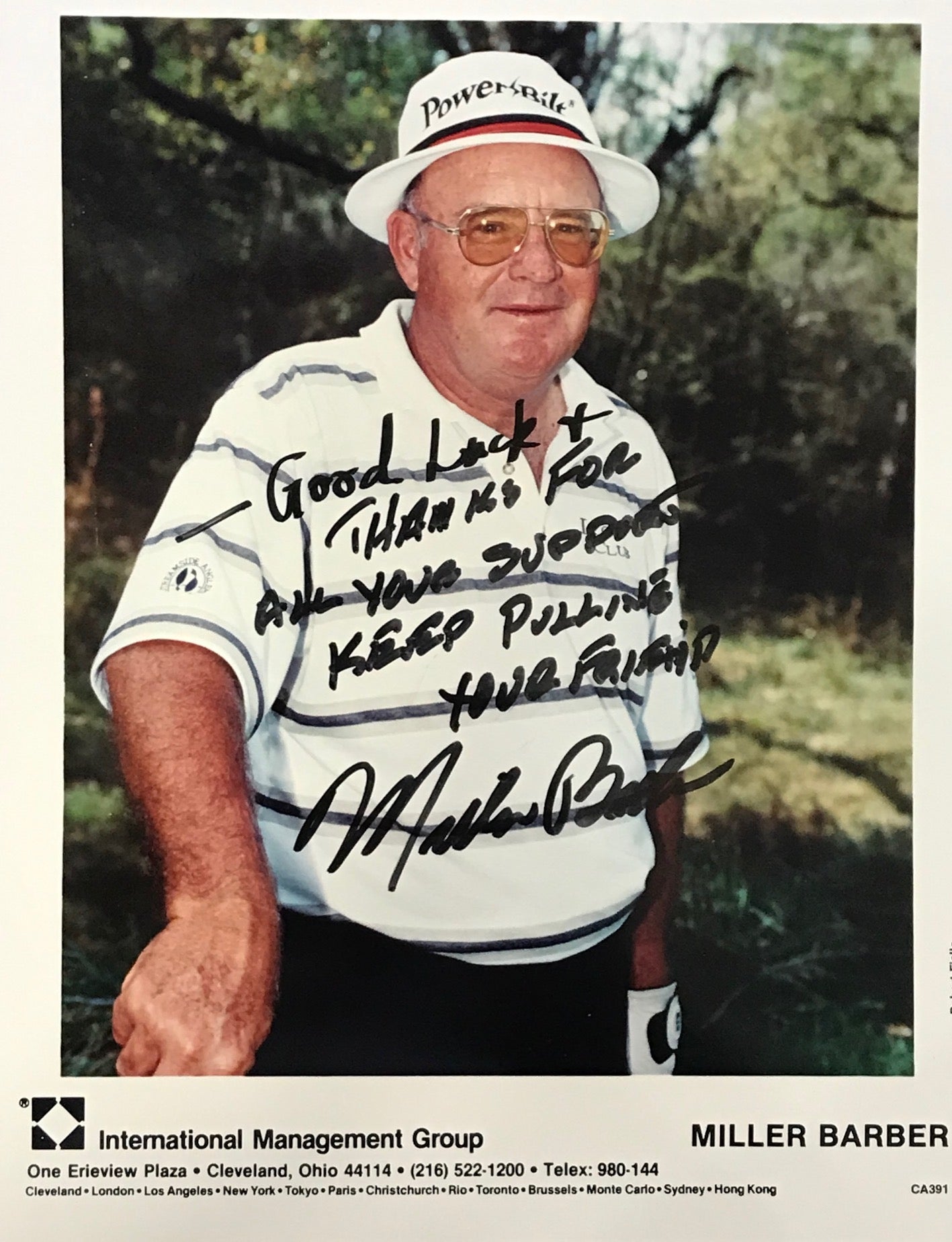 Miller Barber Signed Golf 8x10 Photo | Hollywood Collectibles