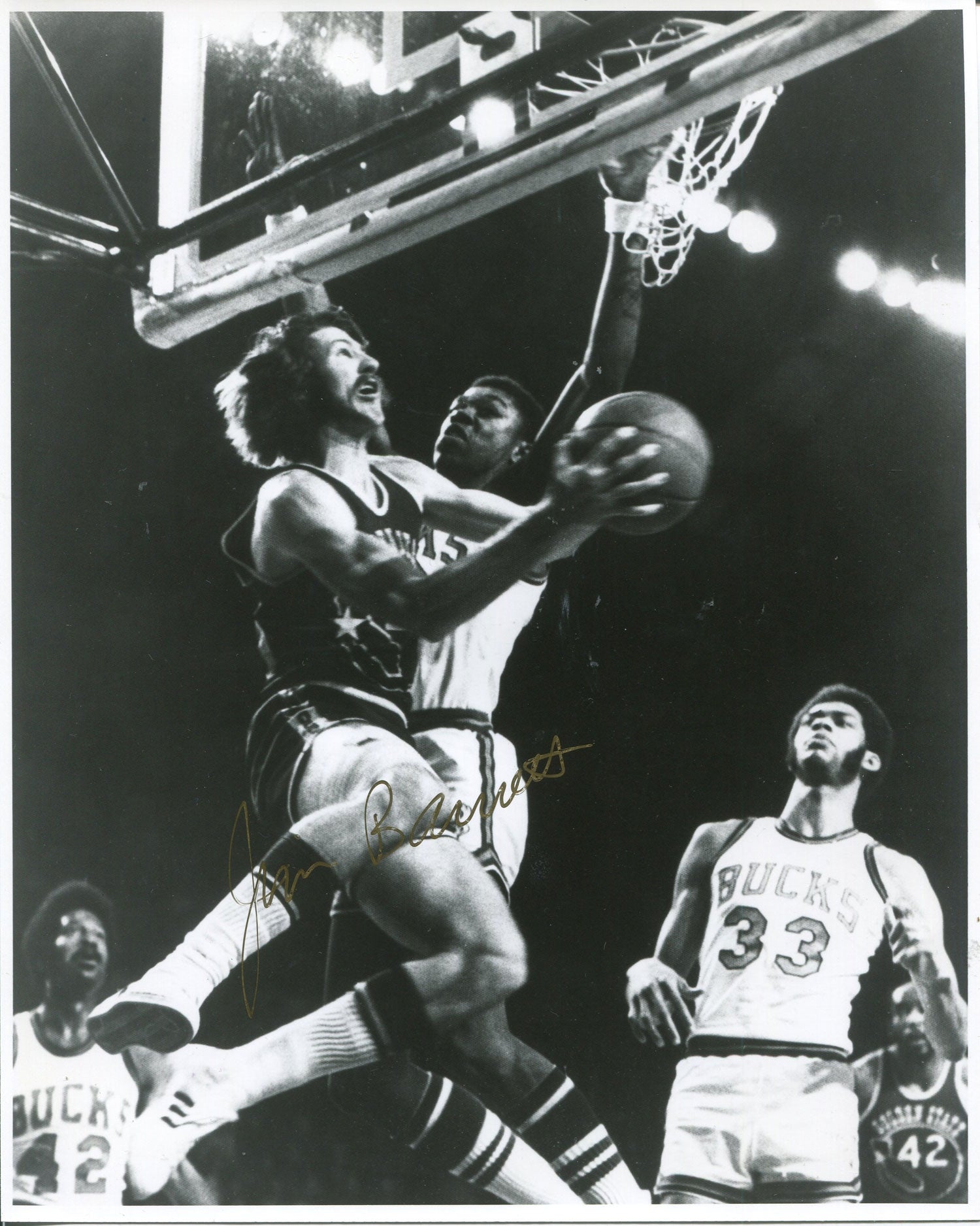 Jim Barnett Autographed Philadelphia 76ers 8x10 Photo | Hollywood ...