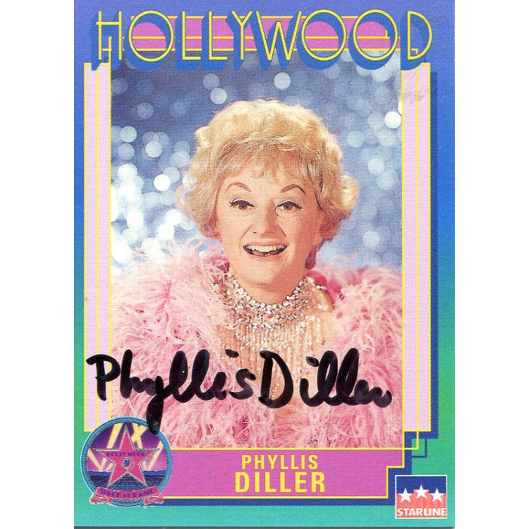 Phyllis Diller Autographed Hollywood Card | Hollywood Collectibles
