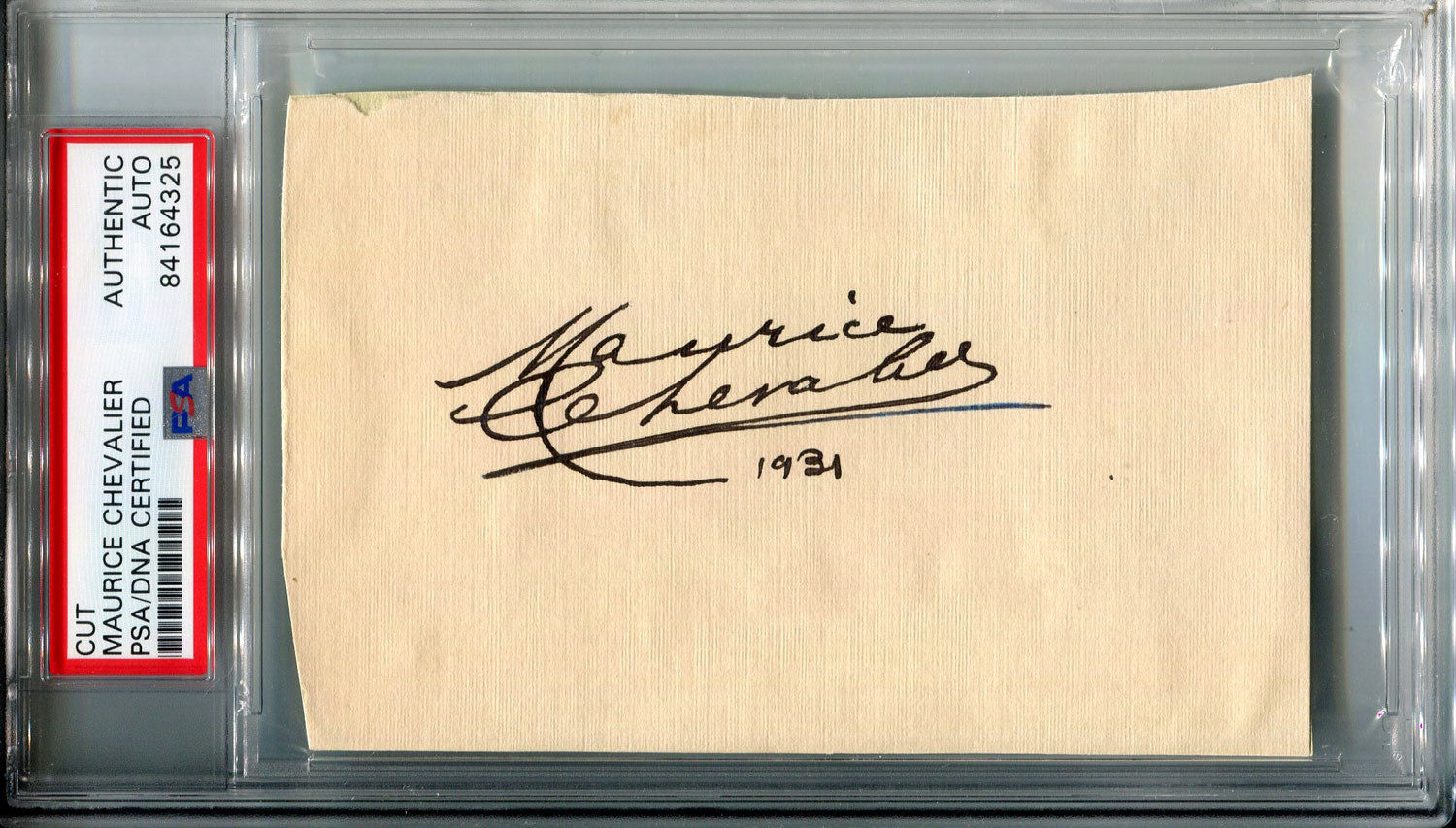 Maurice Chevalier Autographed Cut (PSA) | Hollywood Collectibles