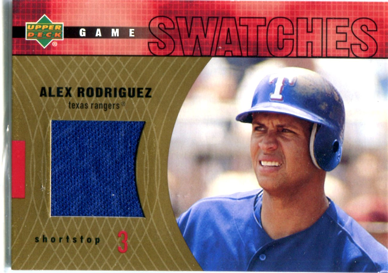 Alex Rodriguez 2002 Upper Deck Game Swatches Used Jersey Card ...