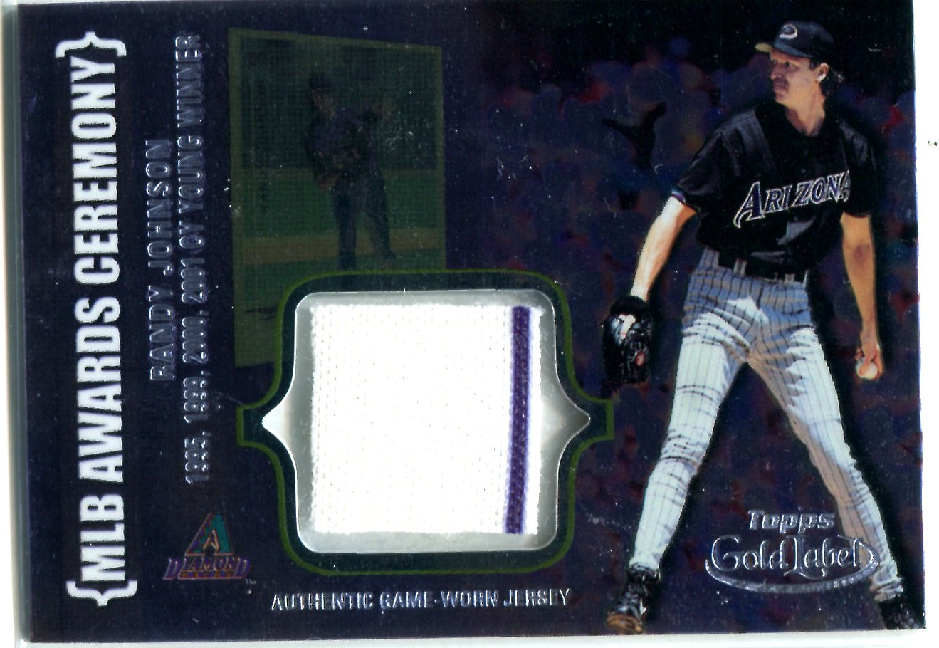 Randy Johnson 2002 Topps Gold Label Game-Worn Jersey Card | Hollywood ...