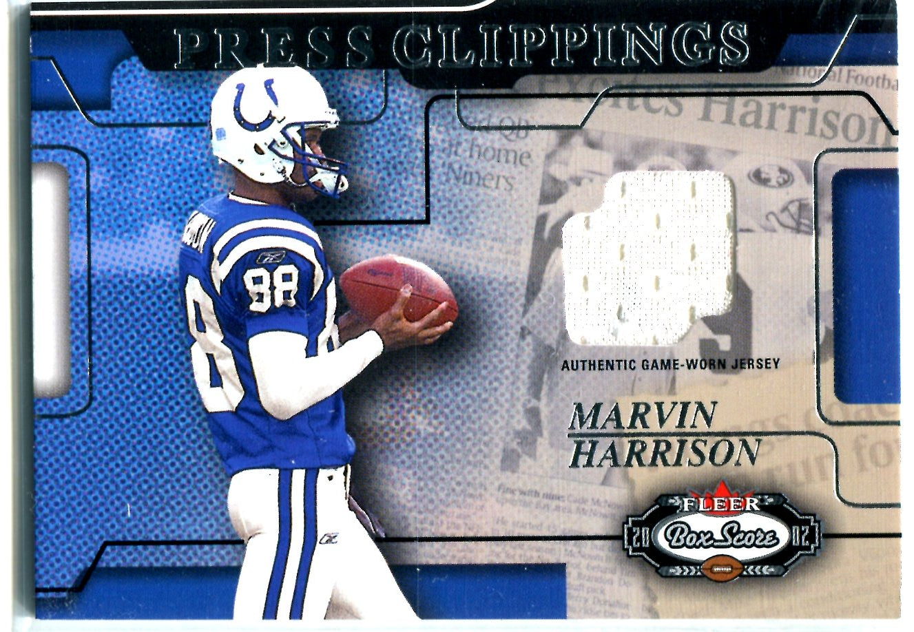 Marvin Harrison 2002 Fleer Game-Worn Jersey Card | Hollywood Collectibles