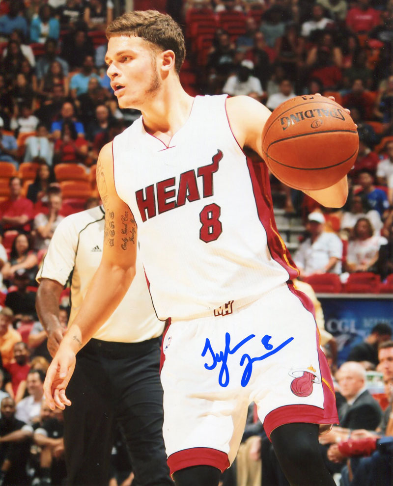 Tyler Johnson Autographed Miami Heat 8x10 Photo | Hollywood Collectibles