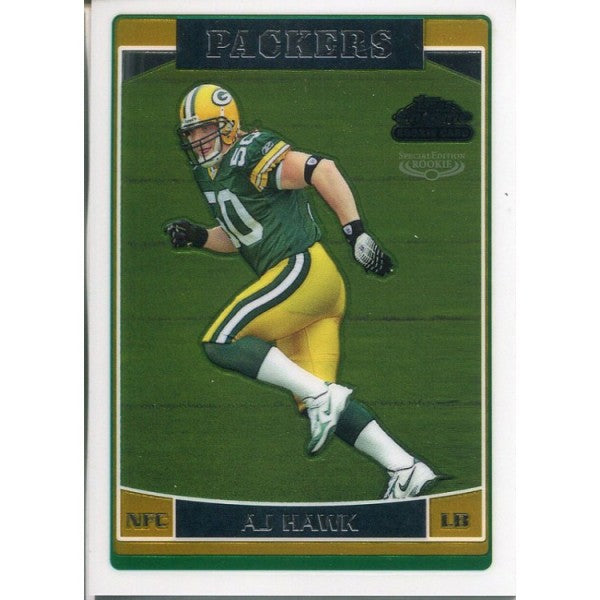 AJ Hawk Unsigned 2006 Topps Special Edition Chrome Rookie Card ...