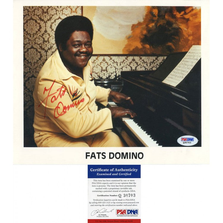 Fats Domino Autographed 8x10 Photo | Hollywood Collectibles