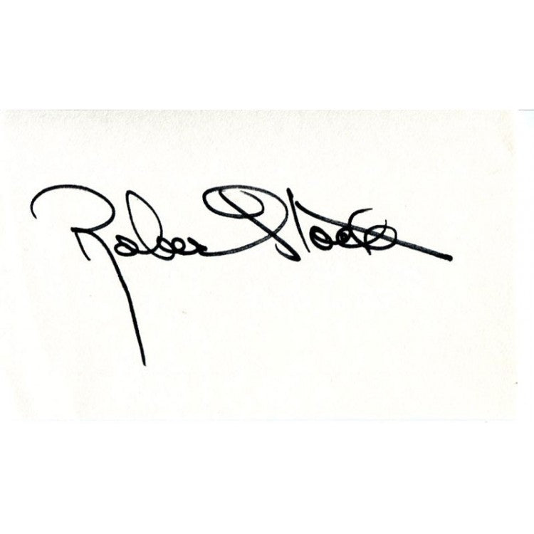 Robert Stack Autographed 3x5 Card | Hollywood Collectibles