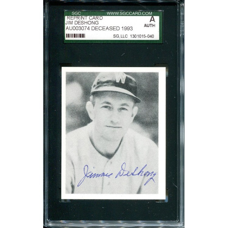 Jim Deshong Autographed 1988 Reprint Card | Hollywood Collectibles